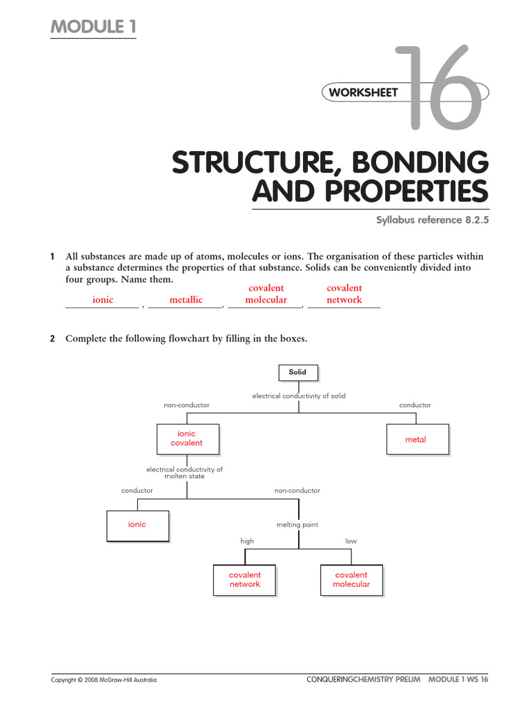 Structure, Bonding and Properties | PDF