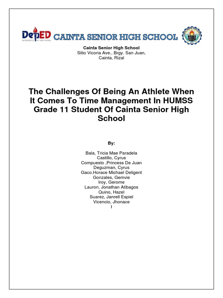 PR1 - Group 2 - HUMSS 11 Hope | PDF | Sports | Psychology