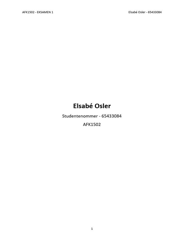 AFK1502 - Exam | PDF