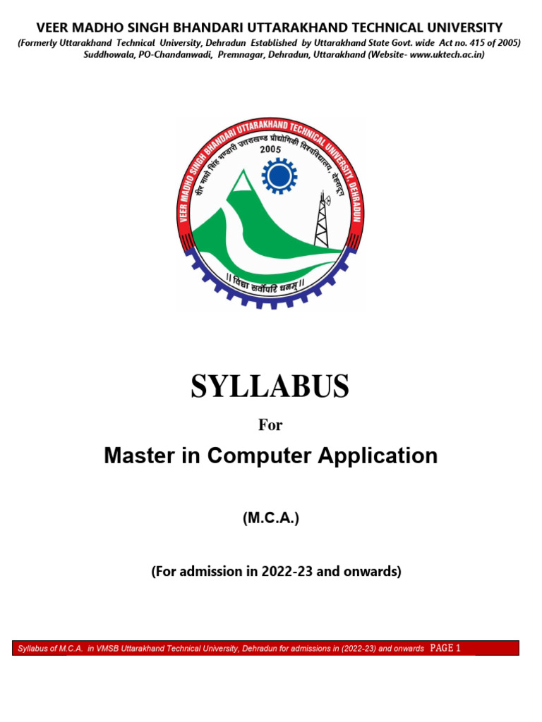 Mca 2022 Batch | PDF