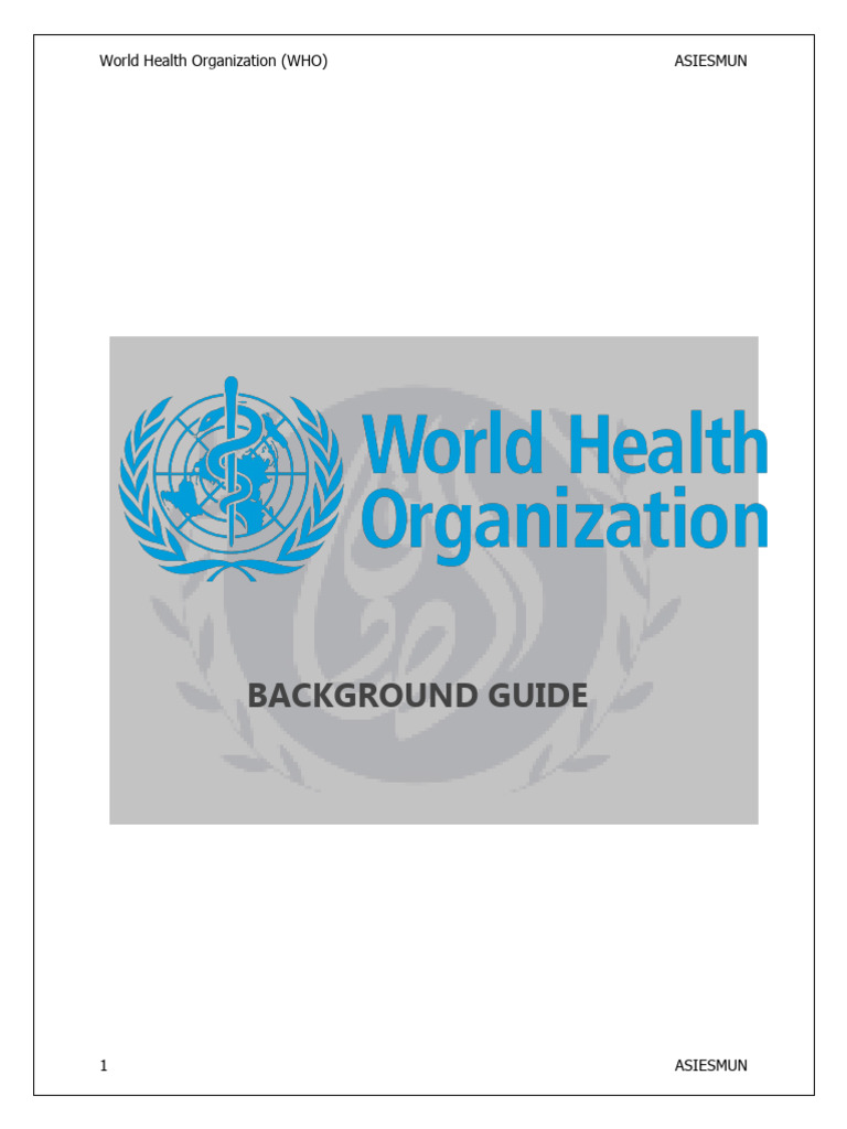 Background Guide For WHO | PDF