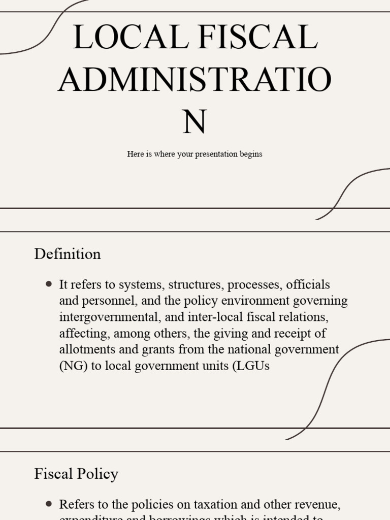 Philippine Local Fiscal Administration | PDF | Fiscal Policy | Expense