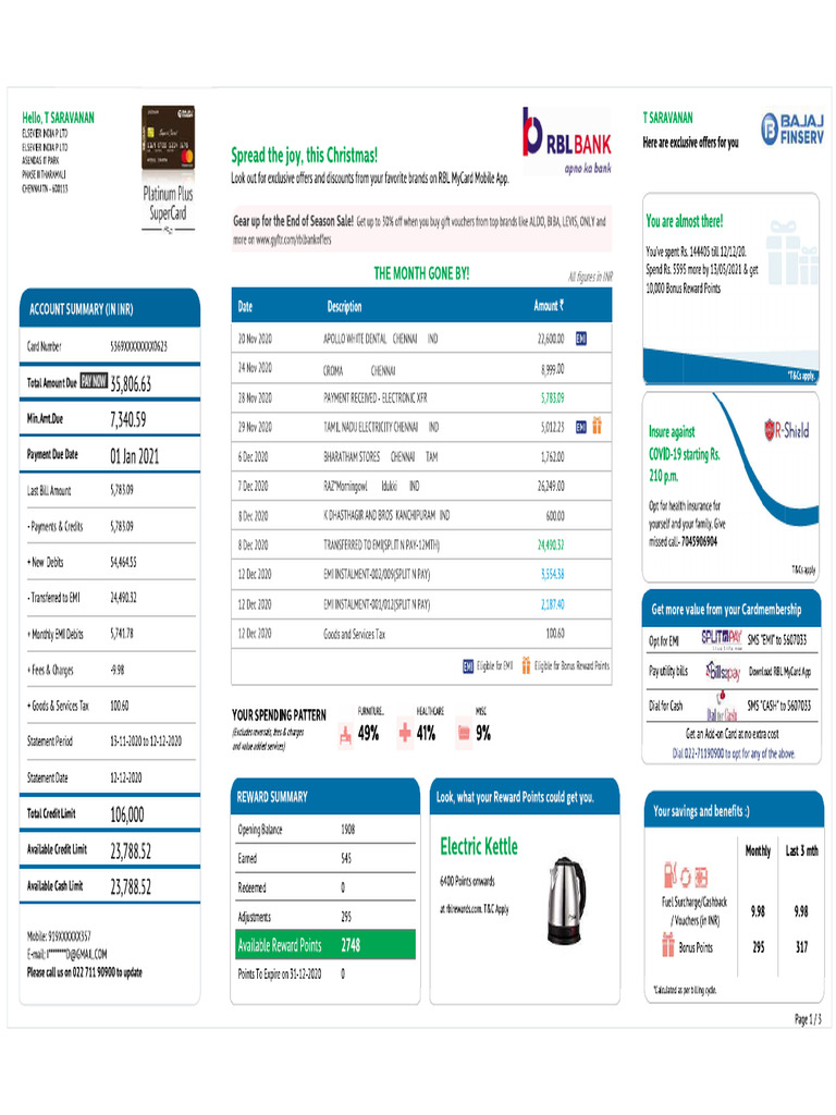 CROMA and Morning Owl Payment | PDF
