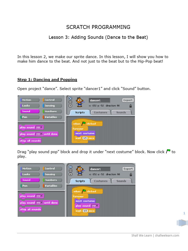 Learn Scratch Lesson 3 Pdf