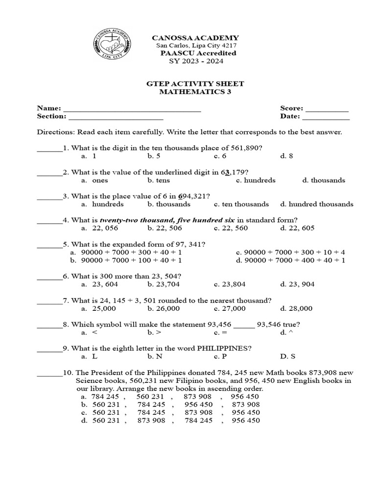 GTEP 1 | PDF | Mathematics