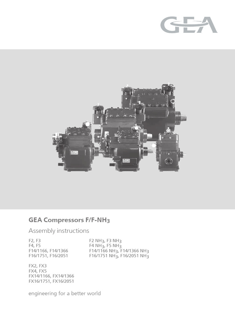 Bock GEA Compressors F3-NH3 | PDF | Pipe (Fluid Conveyance) | Belt ...