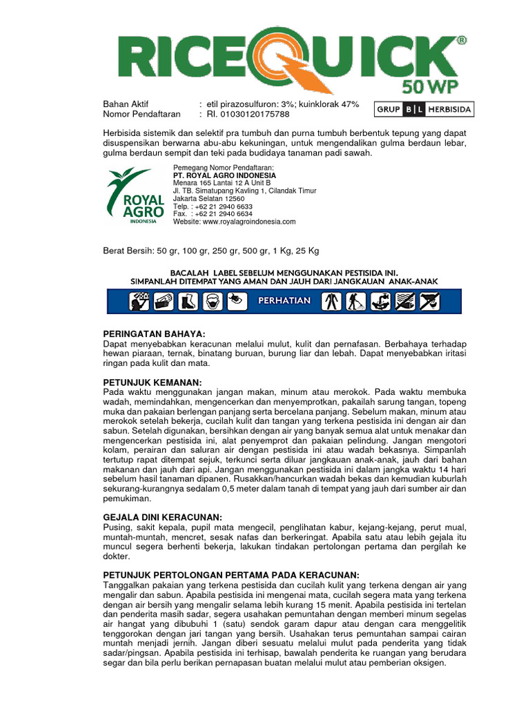 Ricequick - Label 2020 RAI | PDF