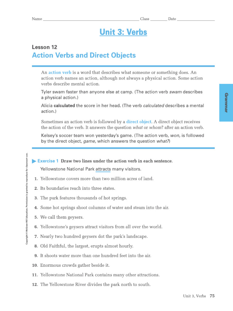 Verbs - P. 75 - 80 | PDF