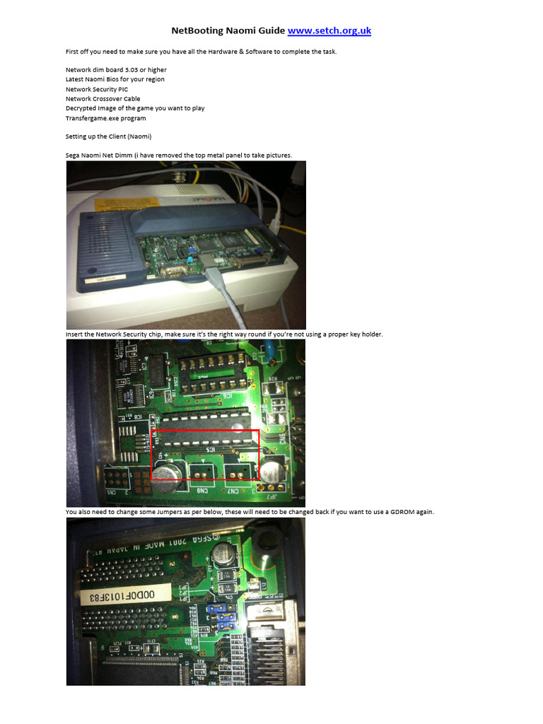 NetBooting Naomi - Client Setup Guide | PDF | Booting | Bios