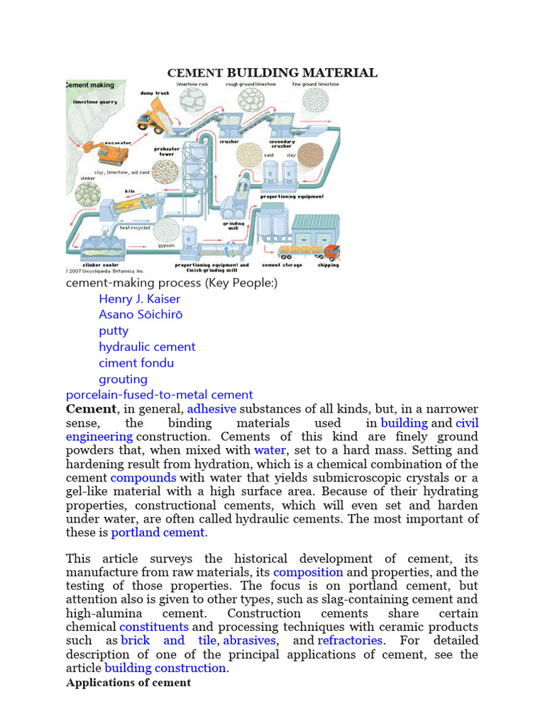 Cement Building Material | PDF