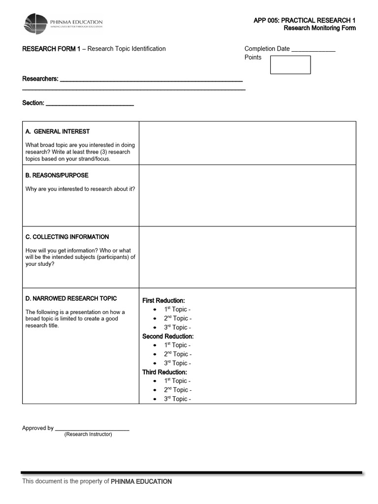 Research Topic Identification Guide | PDF