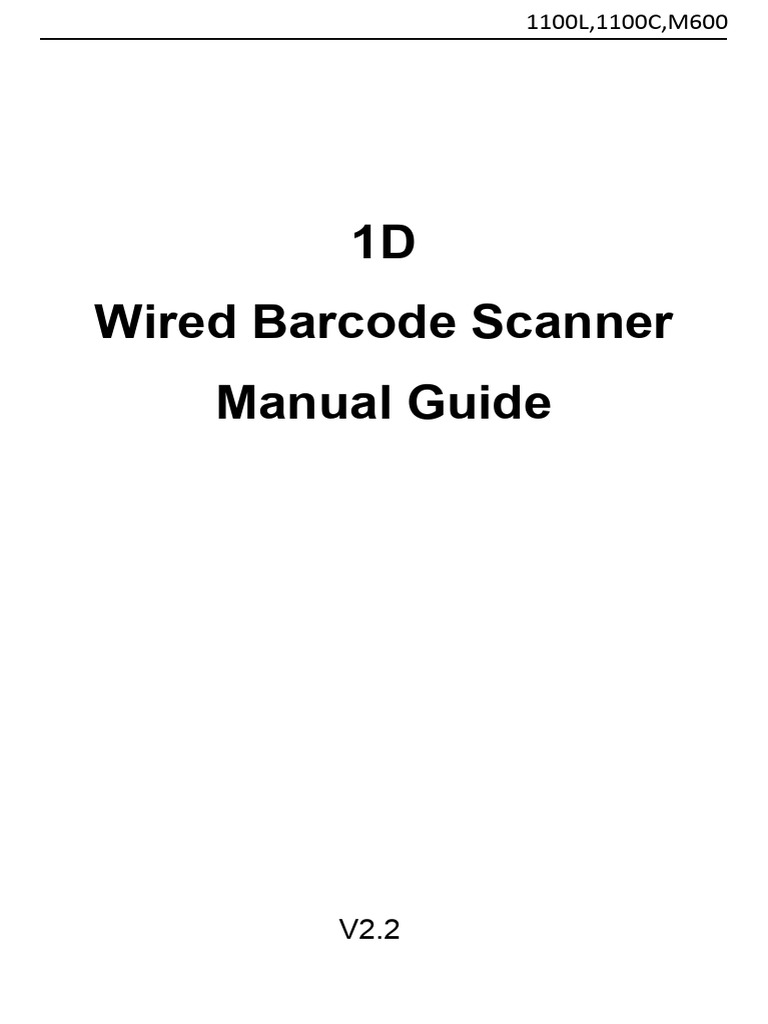 1100L Manual Guide V2.2 | PDF | Barcode | Computing