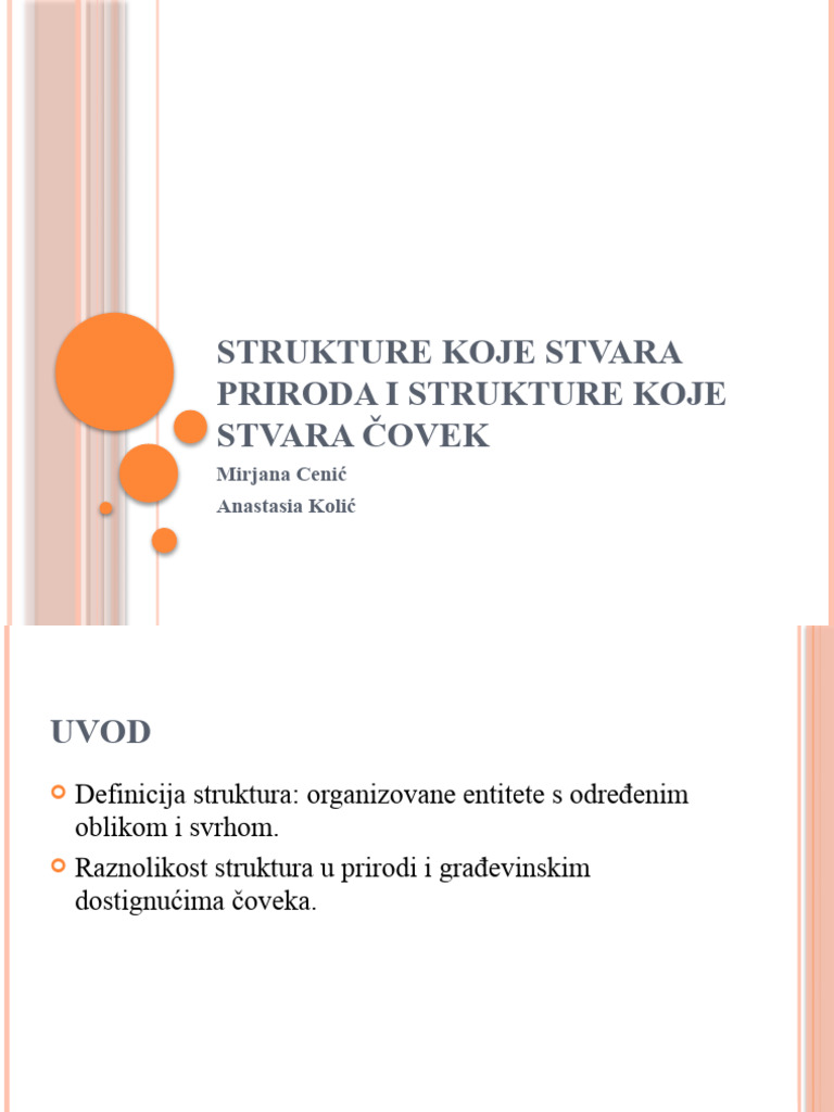 Strukture Koje Stvara Priroda I Strukture Koje Stvara | PDF
