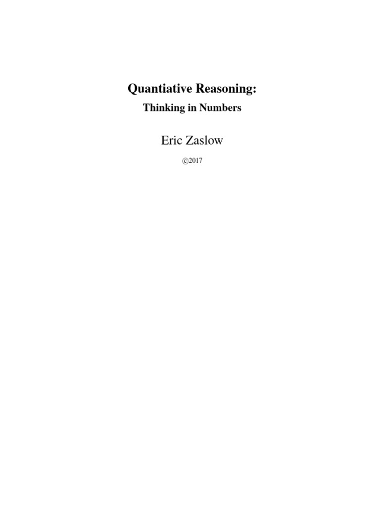Quantitative Reasoning | PDF