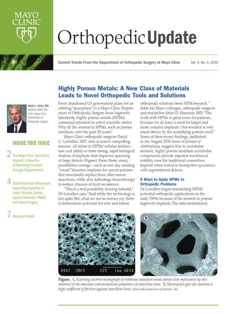 Mayo Clinic Orthopaedic Update | PDF | Orthopedic Surgery | Surgery