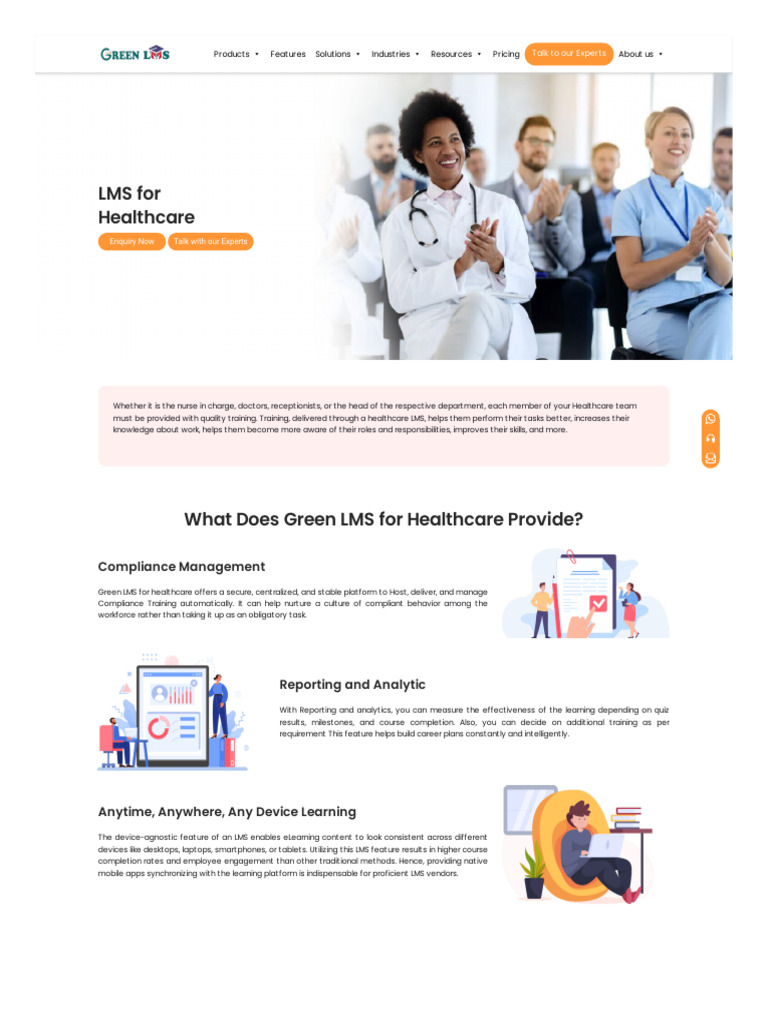 WWW Thegreenlms Com Lms For Healthcare | PDF