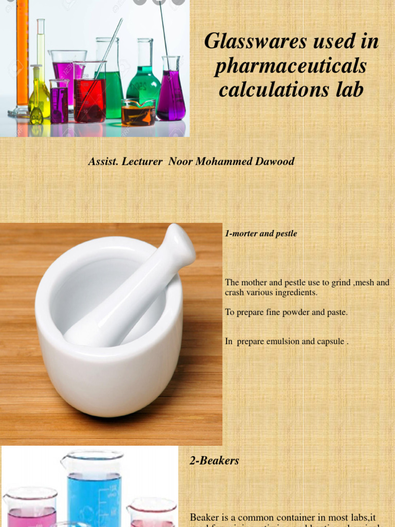 Essential Glassware for Pharmaceutical Labs | PDF