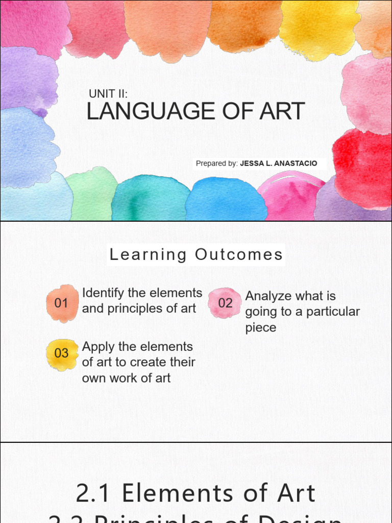 UnitII - Language of Art | PDF | Color | Shape