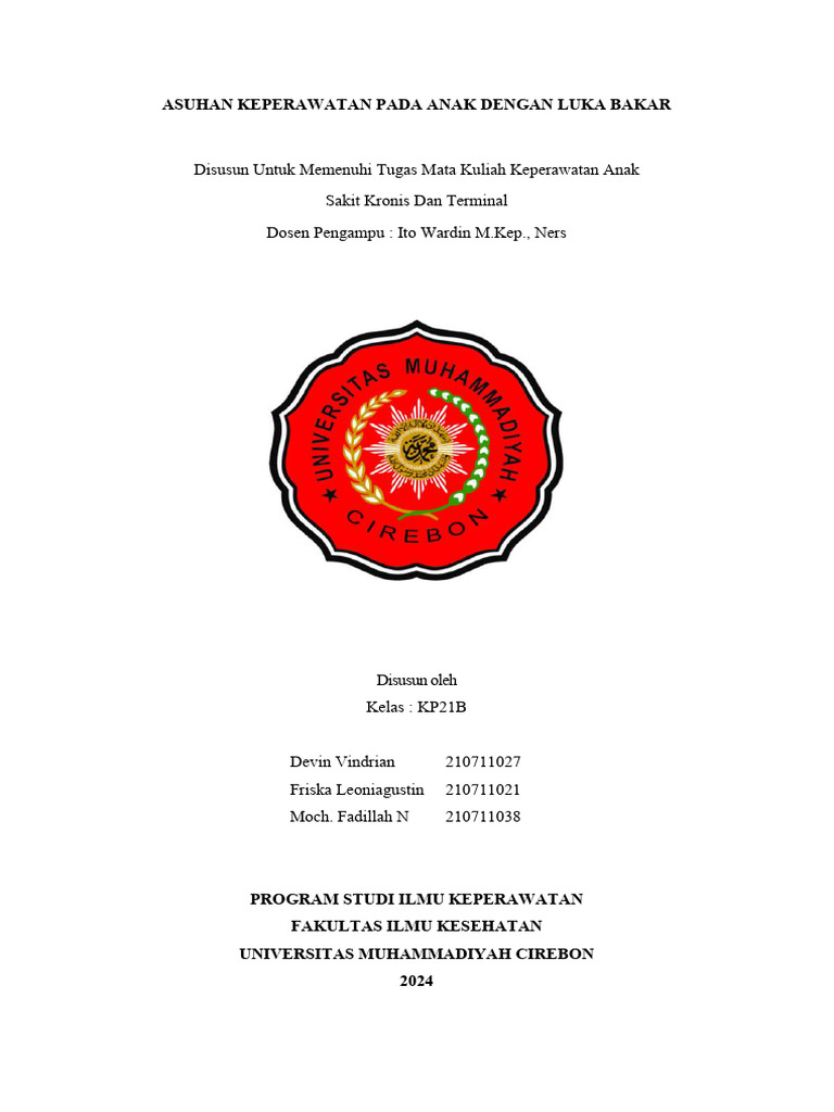 Askep Luka Bakar Kep Anak | PDF