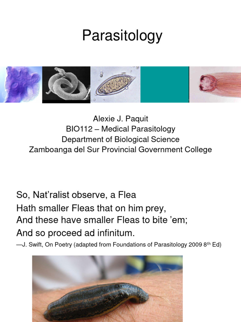 1.-Intro-to-Med.-Parasitology Pasigna | PDF | Parasitism | Infection