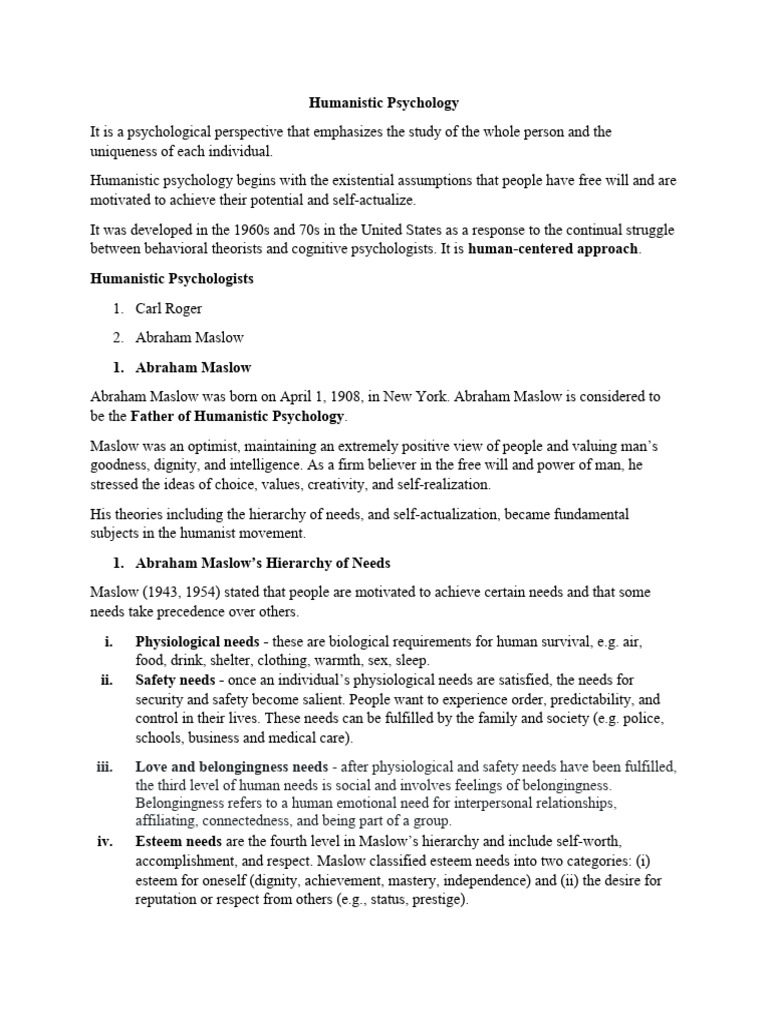 Chapter 4. Humanistic & Cognitive Psychology | Download Free PDF | Cognitive Psychology ...