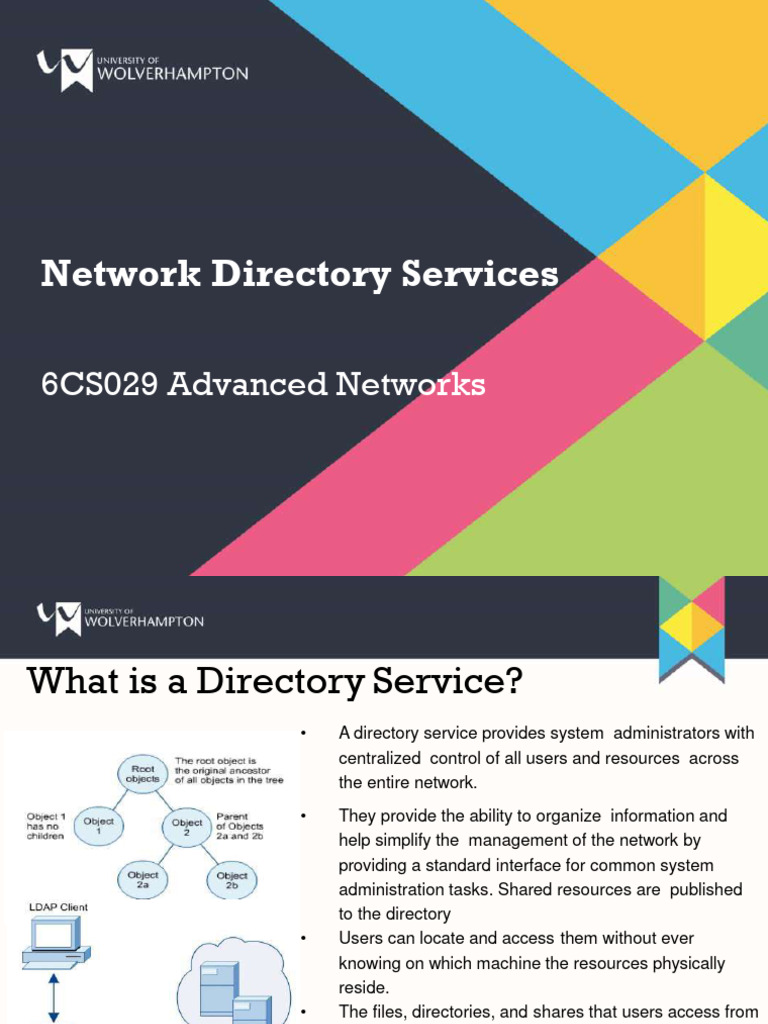 6CS029 Lecture 10 - Network Directory Services | PDF | Active Directory | Domain Name System
