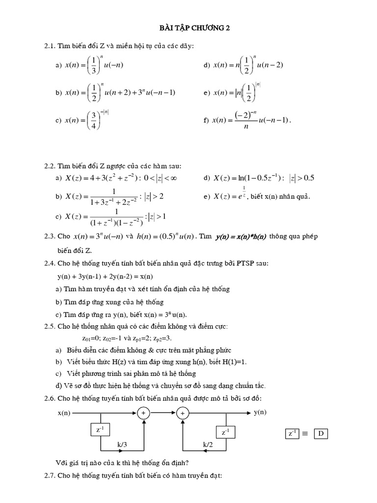 Bai Tap Chuong 2 | PDF
