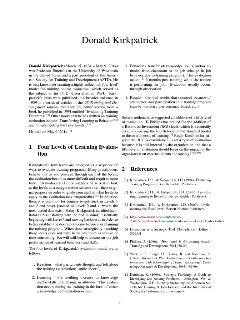 Donald Kirkpatrick. Modulo 1 C) - Diap 83 | PDF