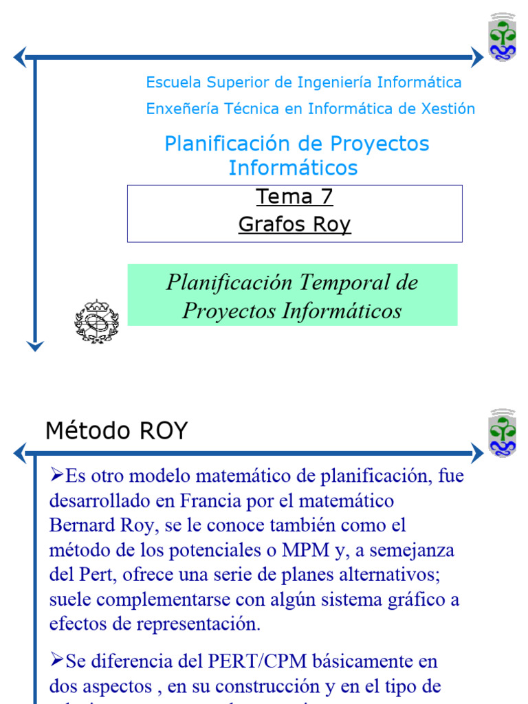 Método ROY en Planificación de Proyectos | PDF