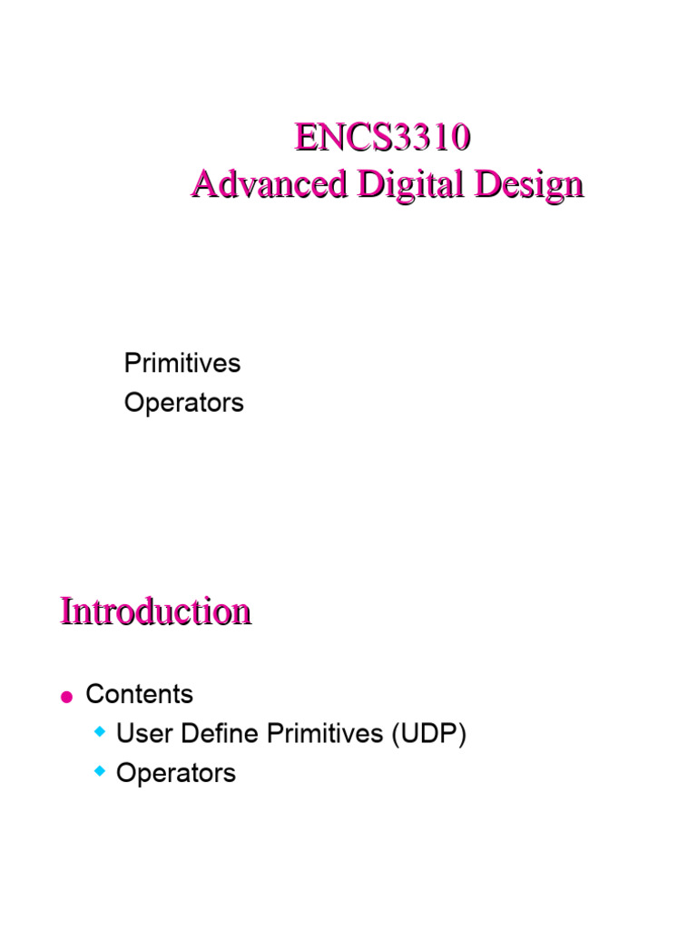 Lec7 Slides UDP v1 | PDF | Logic Gate | Digital Electronics