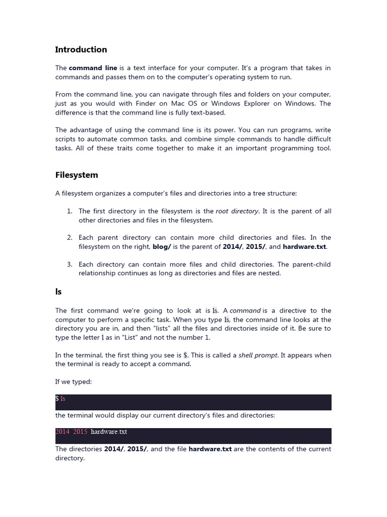 Command Line Pdf Directory Computing Command Line Interface