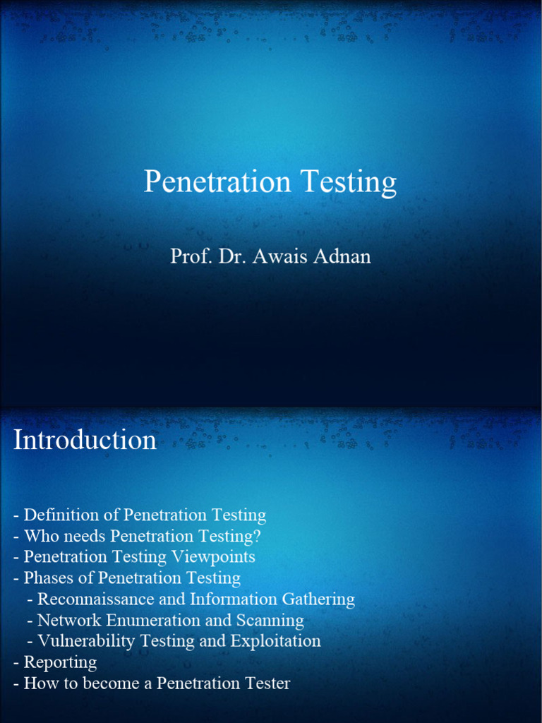 Penetration Testing | PDF | Penetration Test | Security