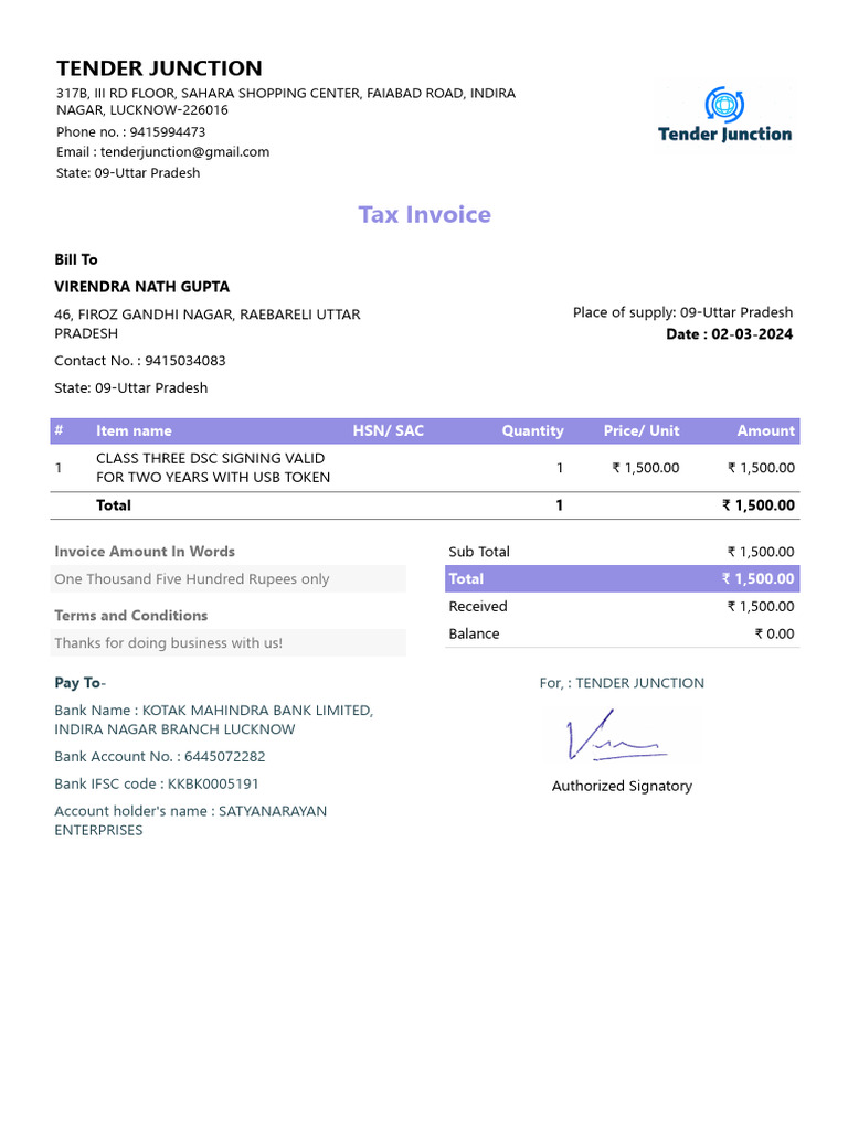 Tax Invoice - 02 - 03 - 24 | PDF
