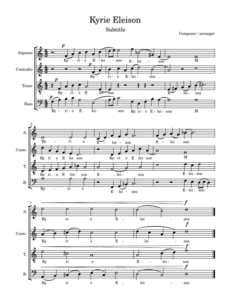 Kyrie Eleison | PDF | Vocal Music