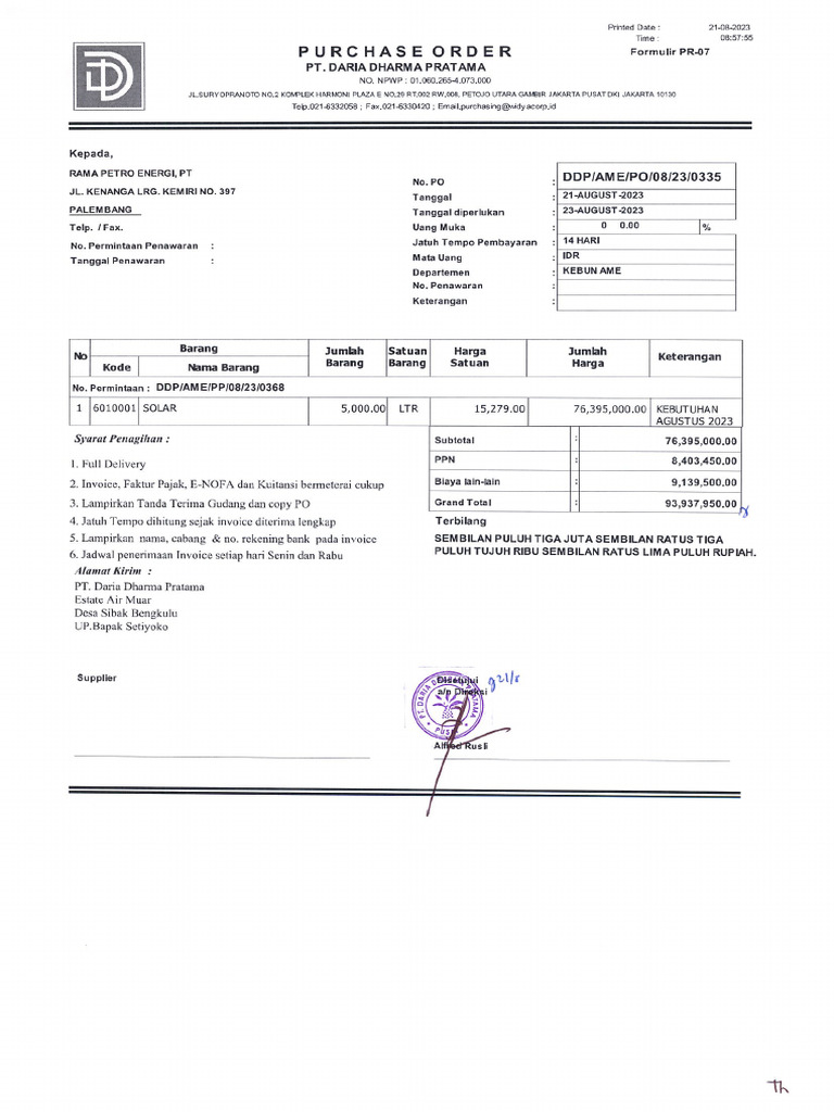 Po Ame 335 Rama Petro - Digabungkan | PDF