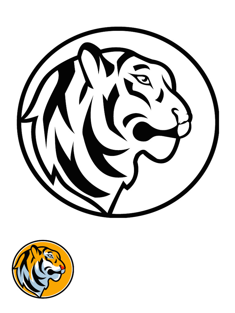 Free Tiger Icon Coloring Page | PDF