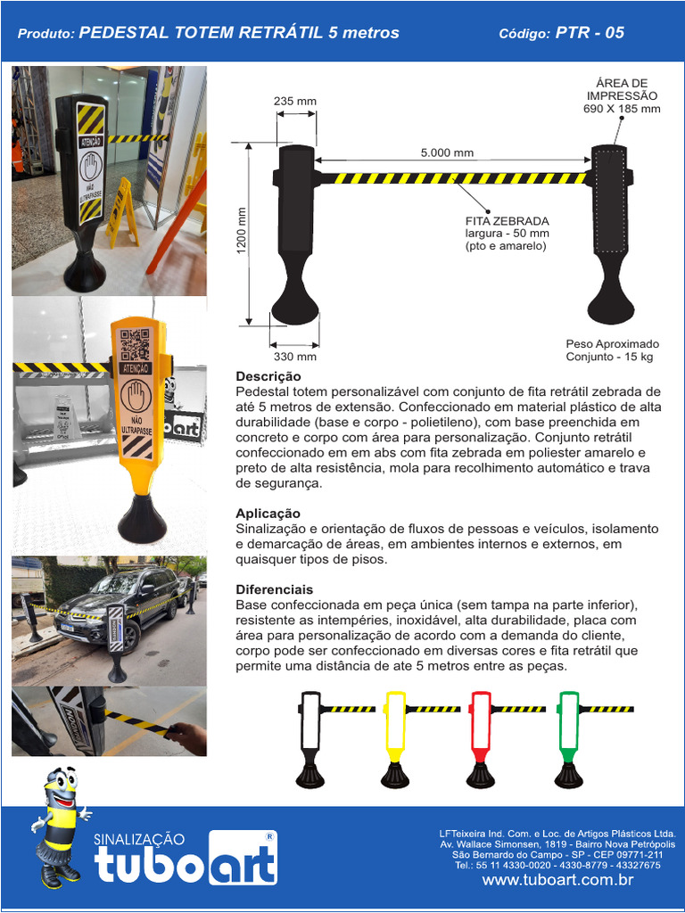 PEDESTAL TOTEM RETRÁTIL 5 METROS | PDF