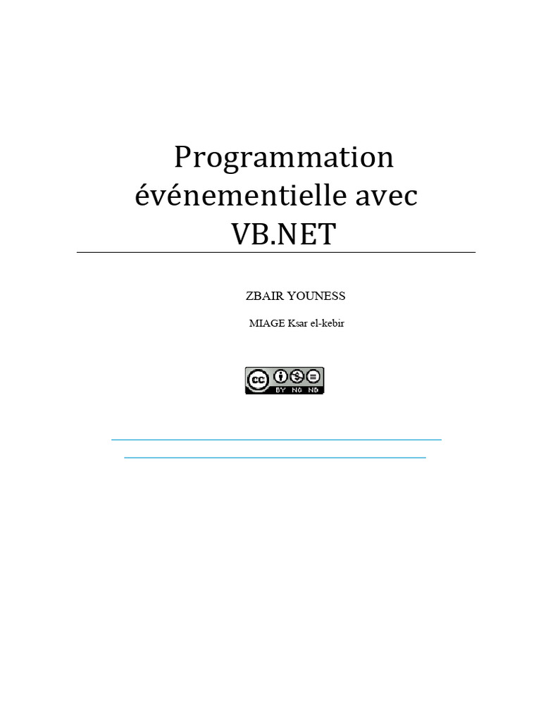 Cours Programmation Événementielle ZBAIR | PDF