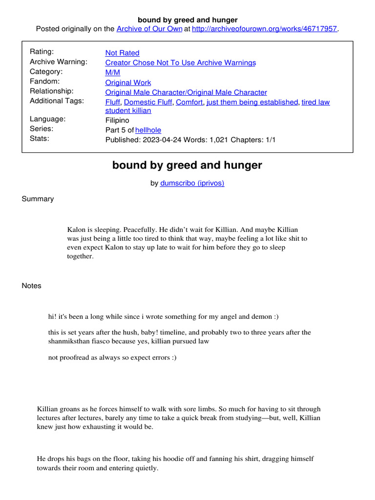 Bound by Greed And | PDF