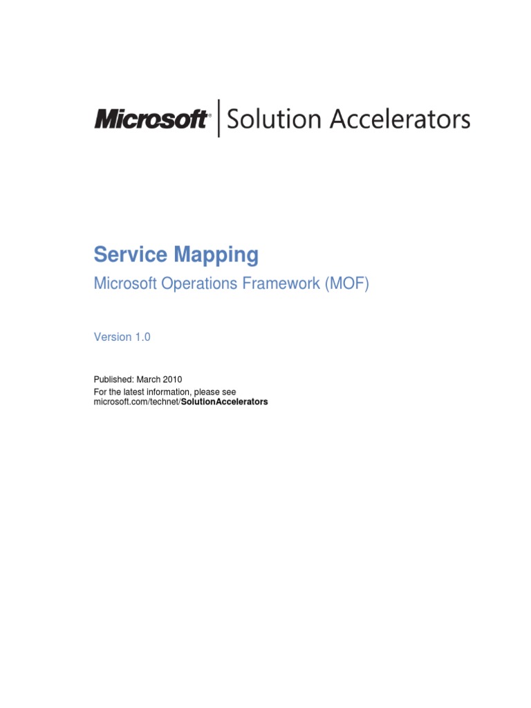 MOF Service Mapping | PDF