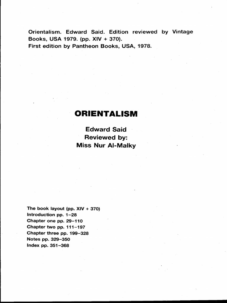 Orientalism | PDF | Orientalism (Book) | Orientalism