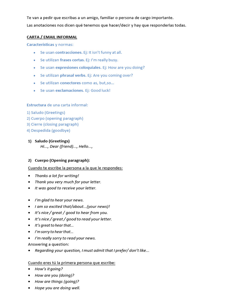 Ending Informal Letters Guide | PDF