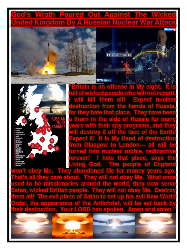 God's Wrath Poured Out Against The Wicked United Kingdom by A Russian ...