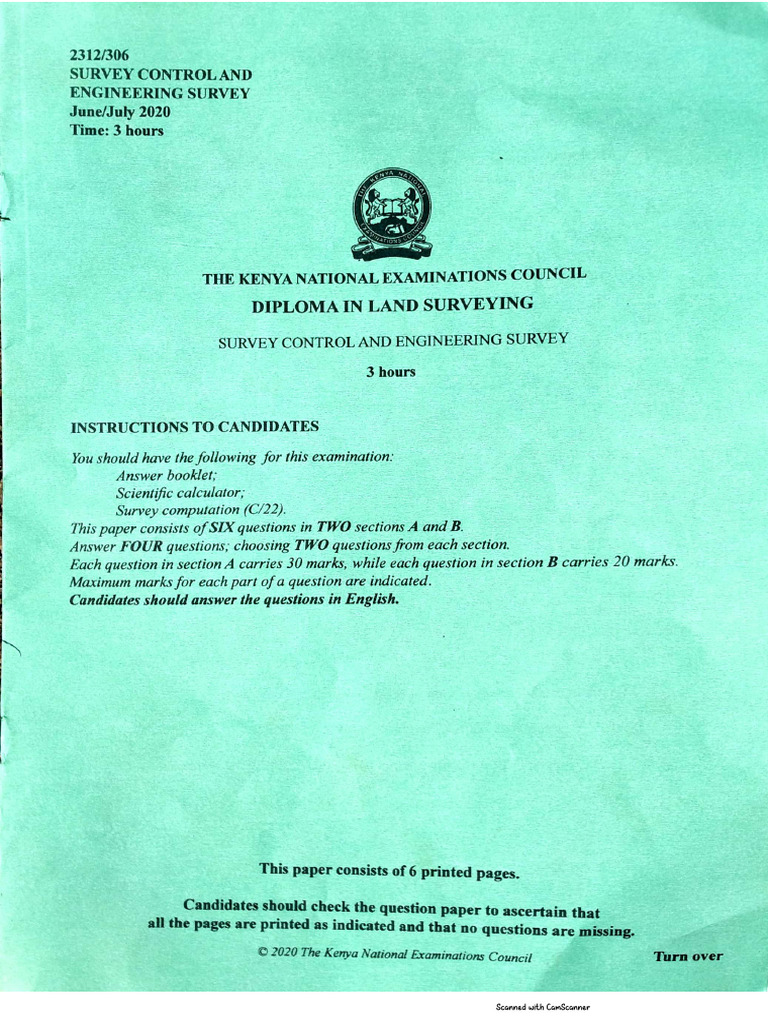 Knec Control and Engineering Survey | PDF