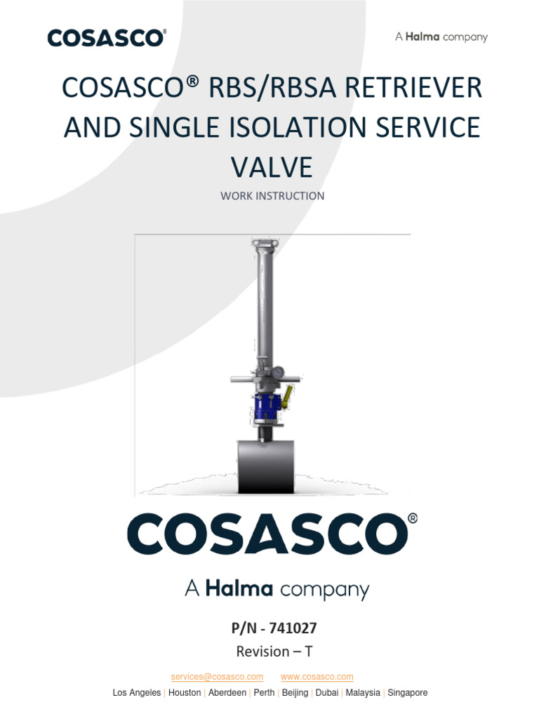 COSASCO Fittings - RBS-RBSA SBBV WI | PDF | Safety | Valve