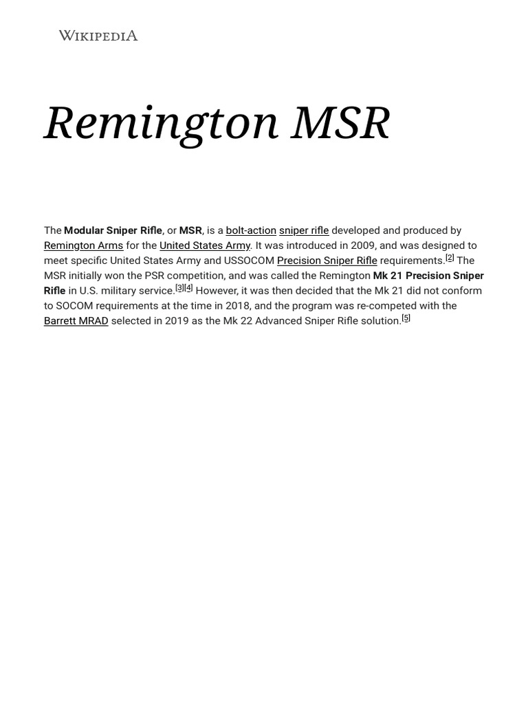 Remington MSR | PDF | Firearms | Ammunition