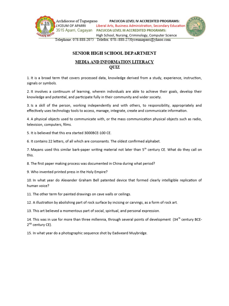 Mil (Longquiz) | PDF | Information | Communication