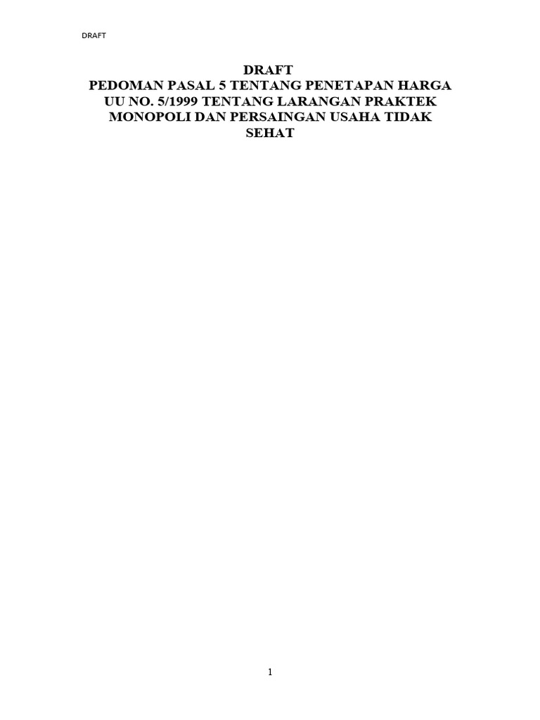 Draf Pedoman Pasal 5.010611 | PDF