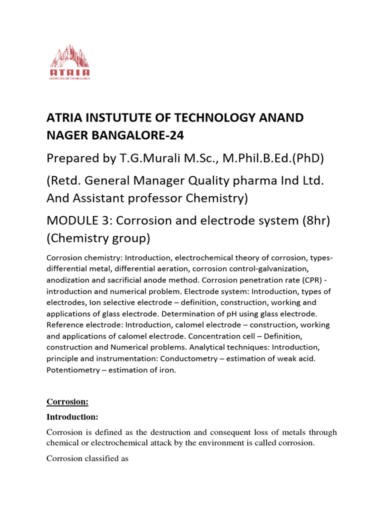 Module-3 Probability | Download Free PDF | Corrosion | Anode