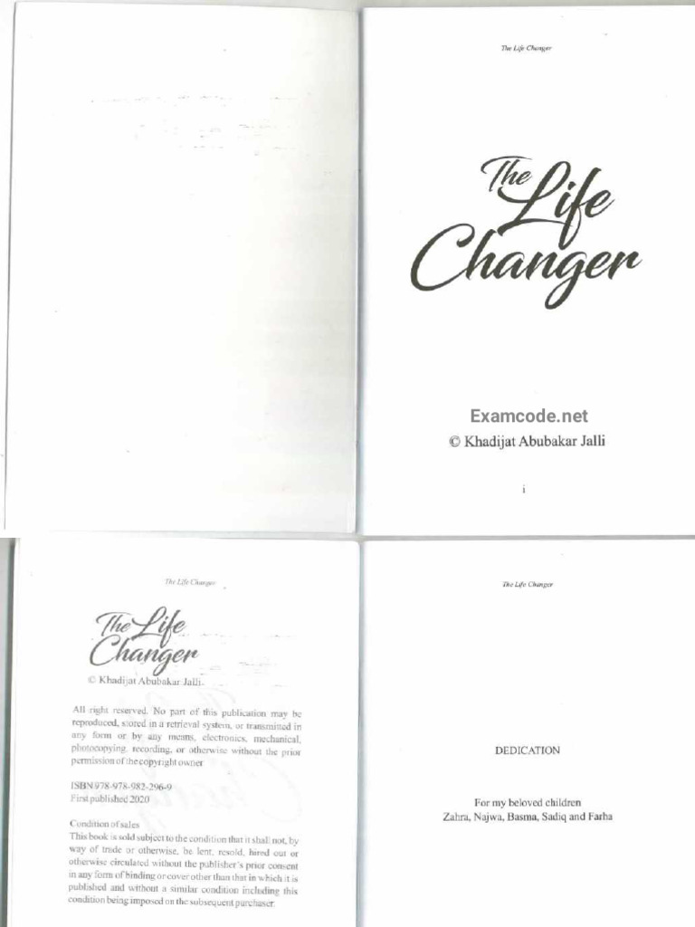 The Life Changer (Jamb Novel by Khadija Abubakar Jalli) | PDF